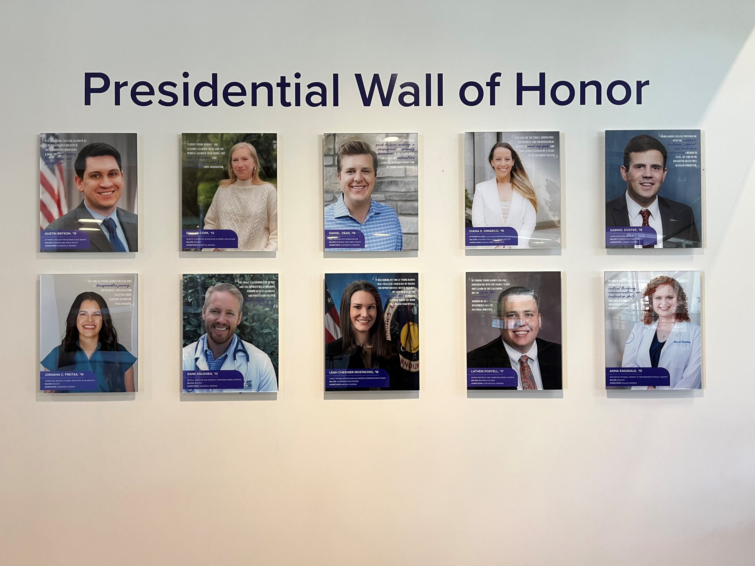 Wall of Honor - Young Harris College